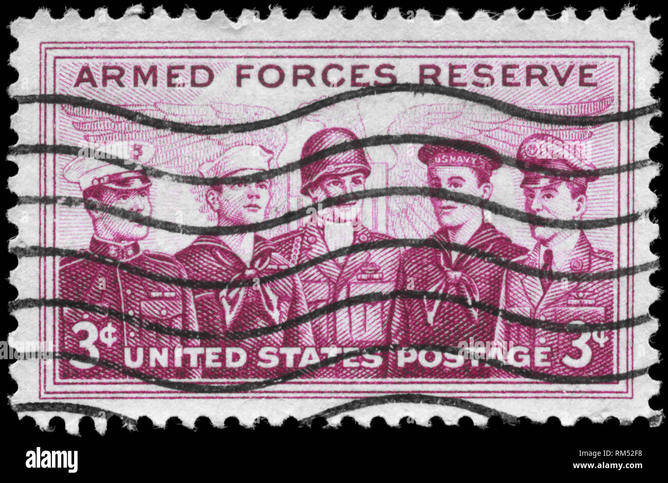 USA - CIRCA 1955: A Stamp printed in USA shows the Marine, Coast Guard ...
