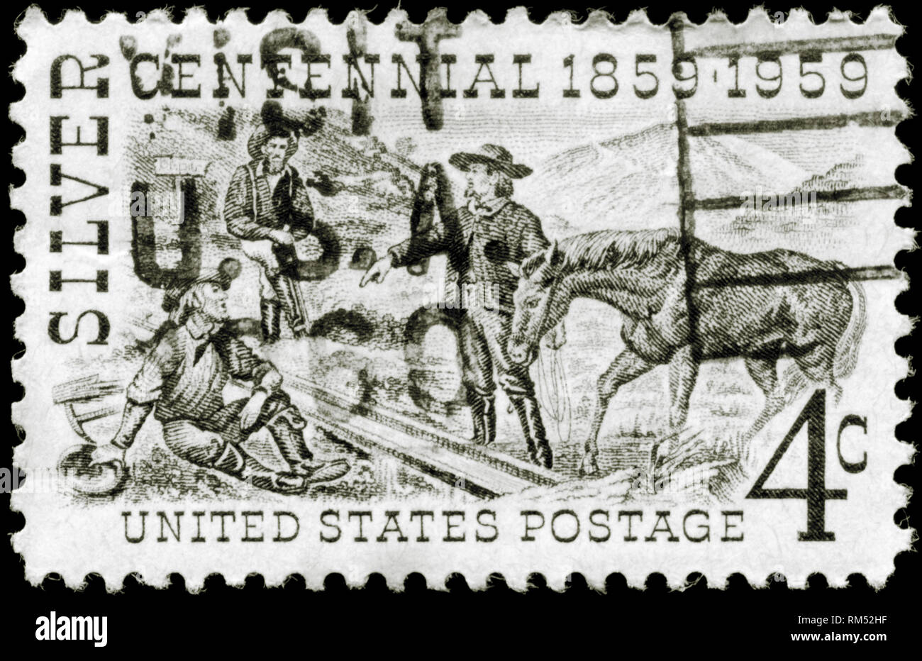 USA - CIRCA 1959: A Stamp printed in USA shows Henry Comstock at Mount ...