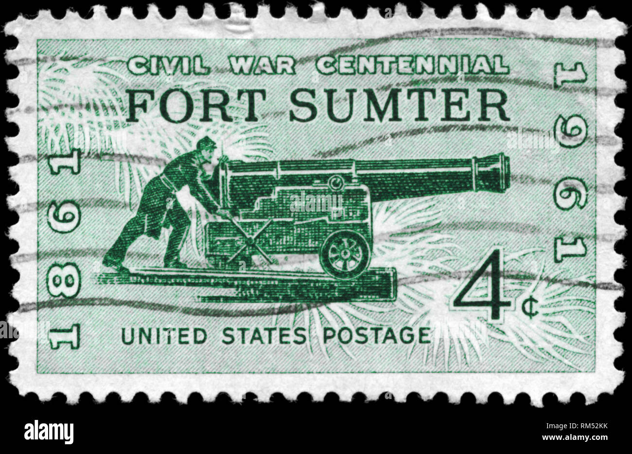 USA - CIRCA 1961: A Stamp printed in USA shows the Sea Coast Gun of ...