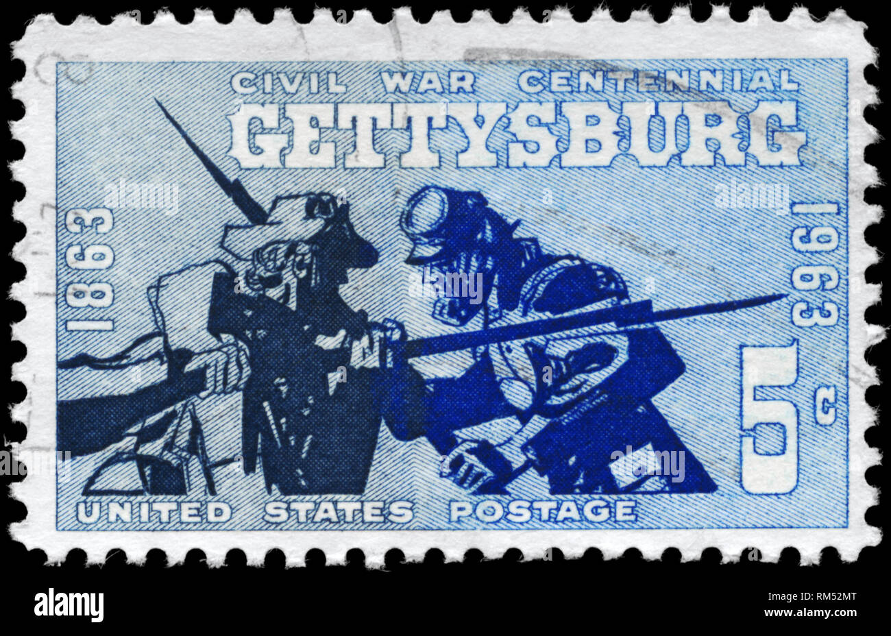 USA - CIRCA 1963: A Stamp printed in USA shows the Blue and Gray at ...