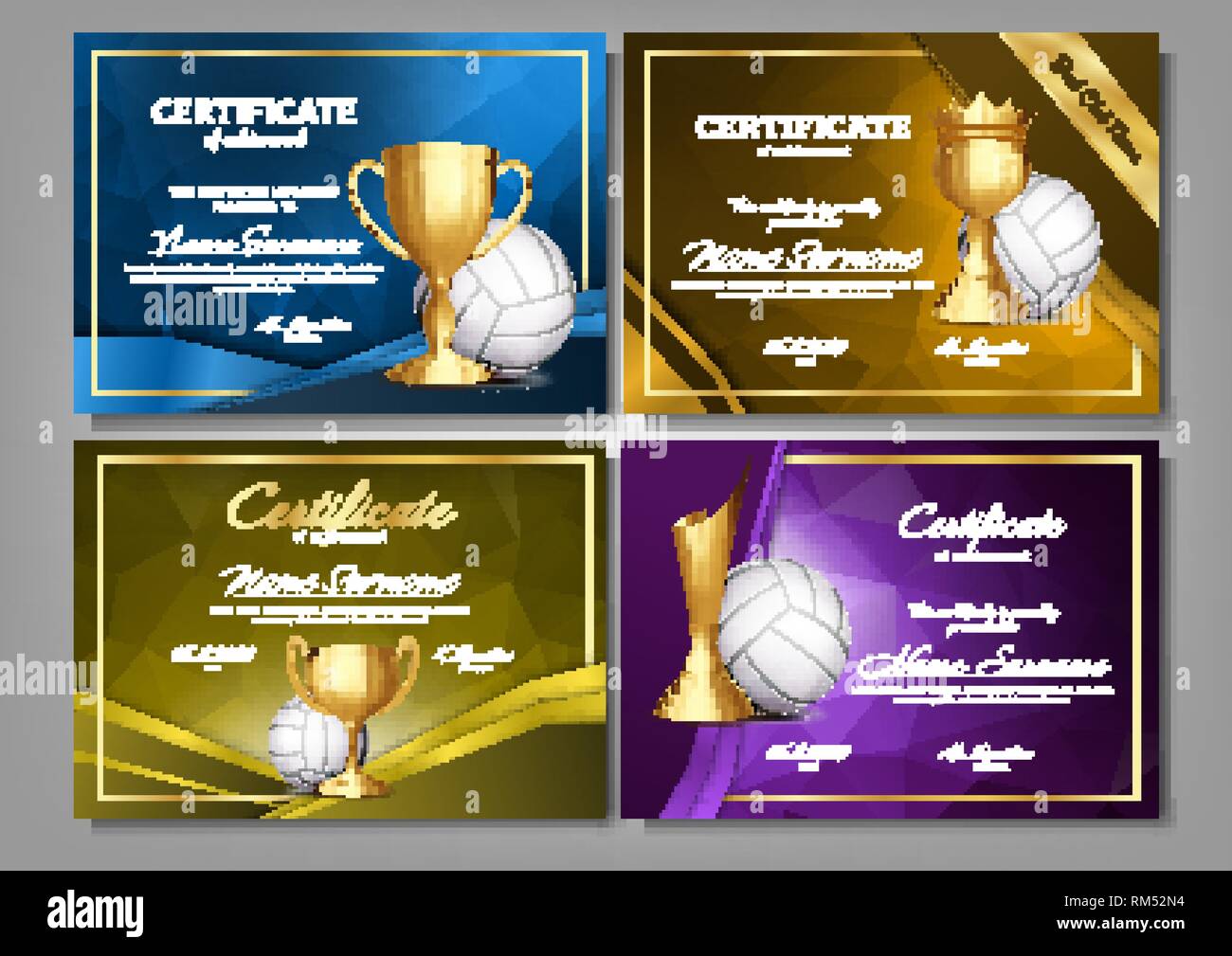 Volleyball Sports Certificates Volleyball Certificate Diploma With