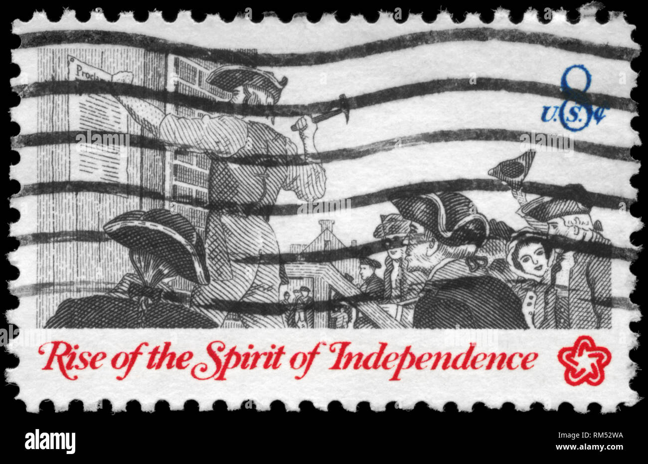 USA - CIRCA 1973: A Stamp printed in USA shows Posting a Broadside ...