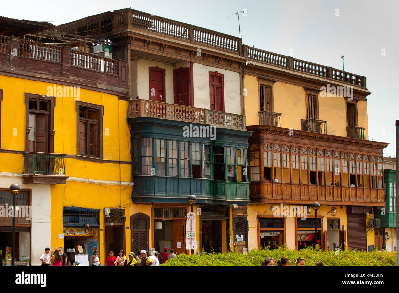 Traditional balconies in Lima,Peru Stock Photo - Alamy