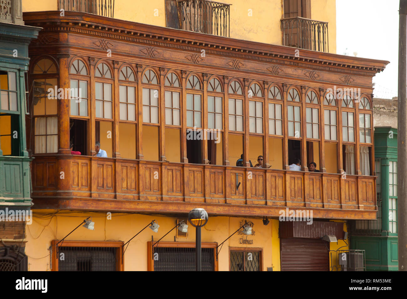 Traditional balconies in Lima,Peru Stock Photo - Alamy