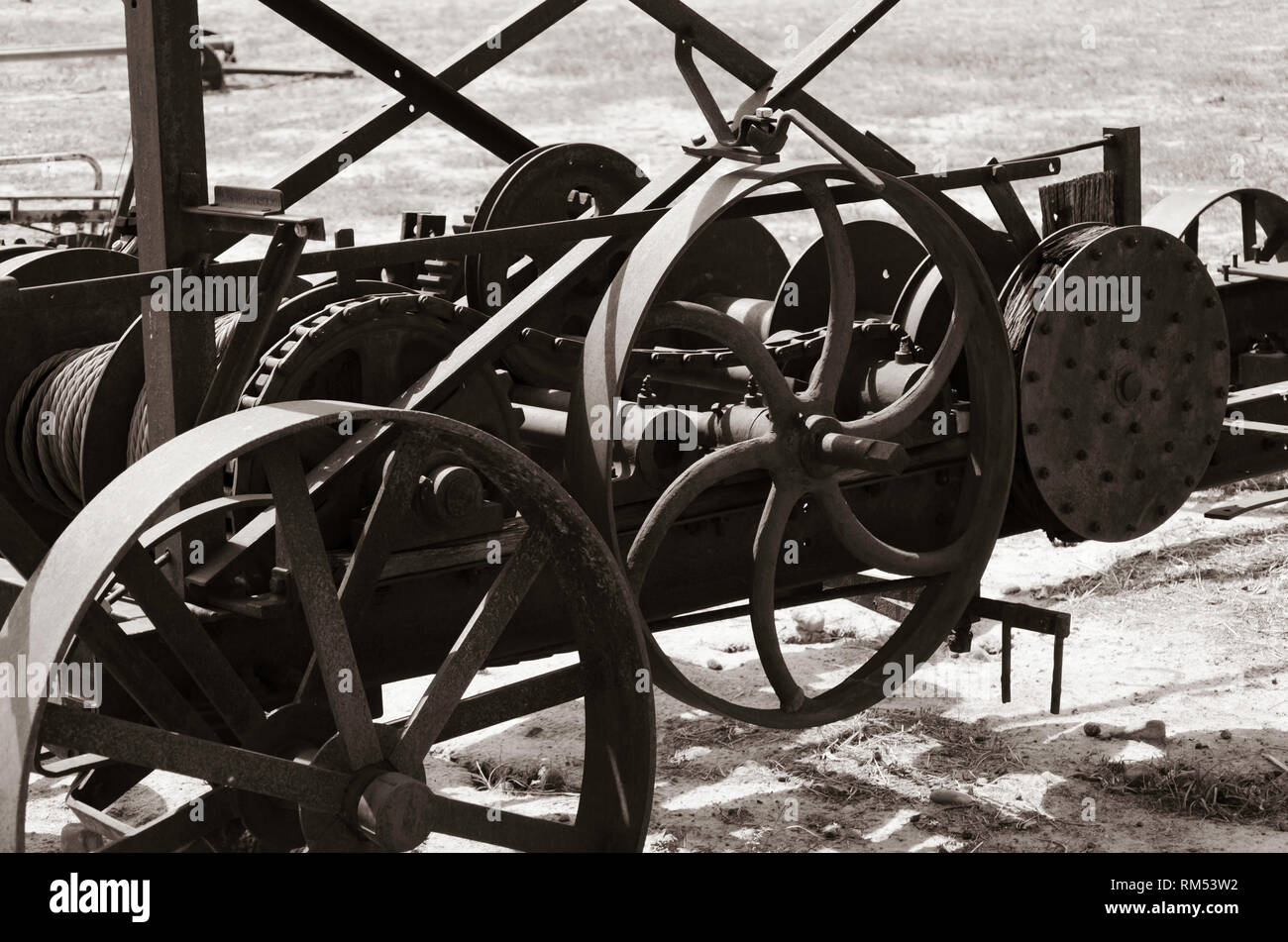 Closeup old farm machinery hi-res stock photography and images - Alamy
