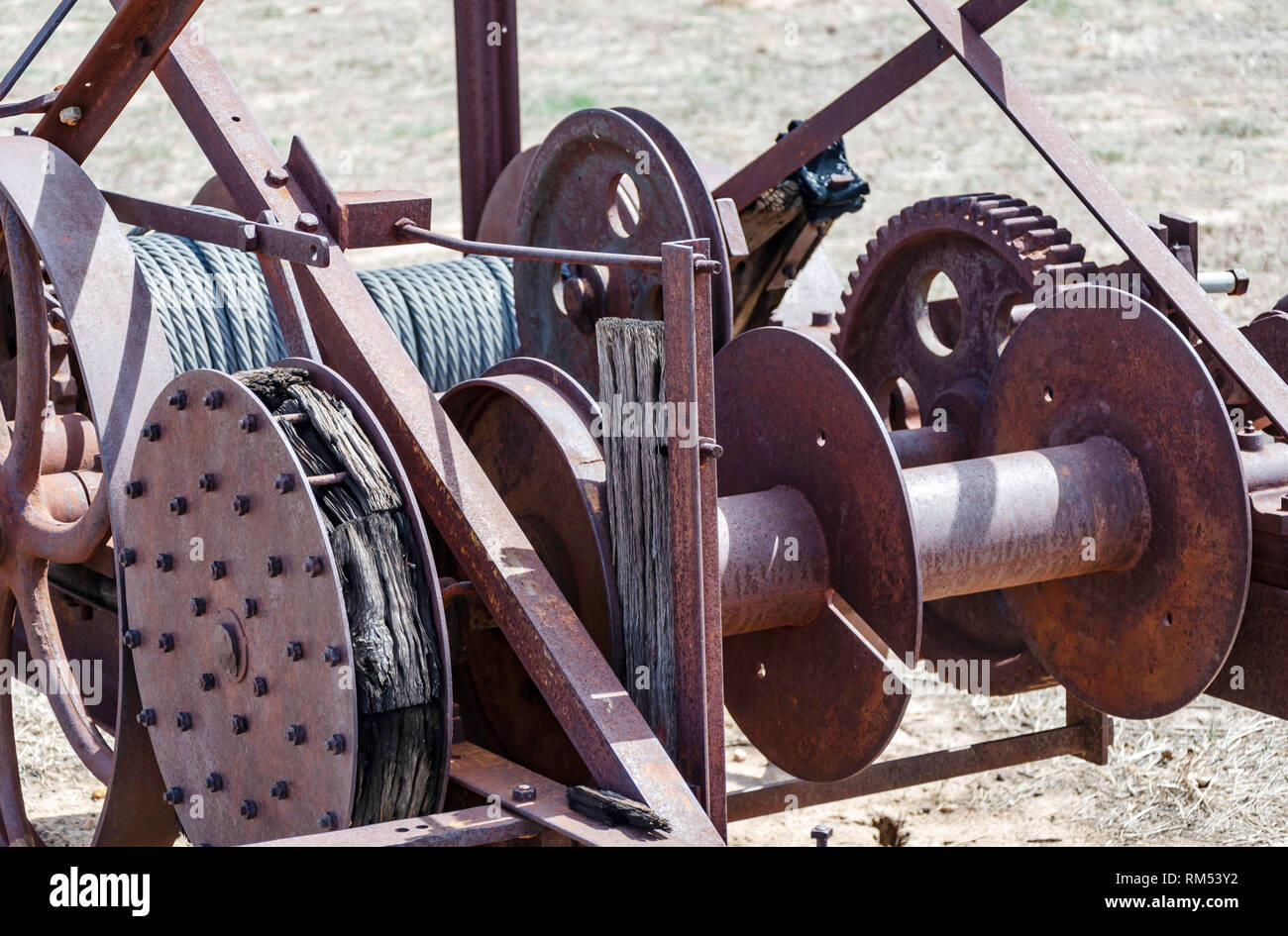 Old farm machinery on display Stock Photo - Alamy