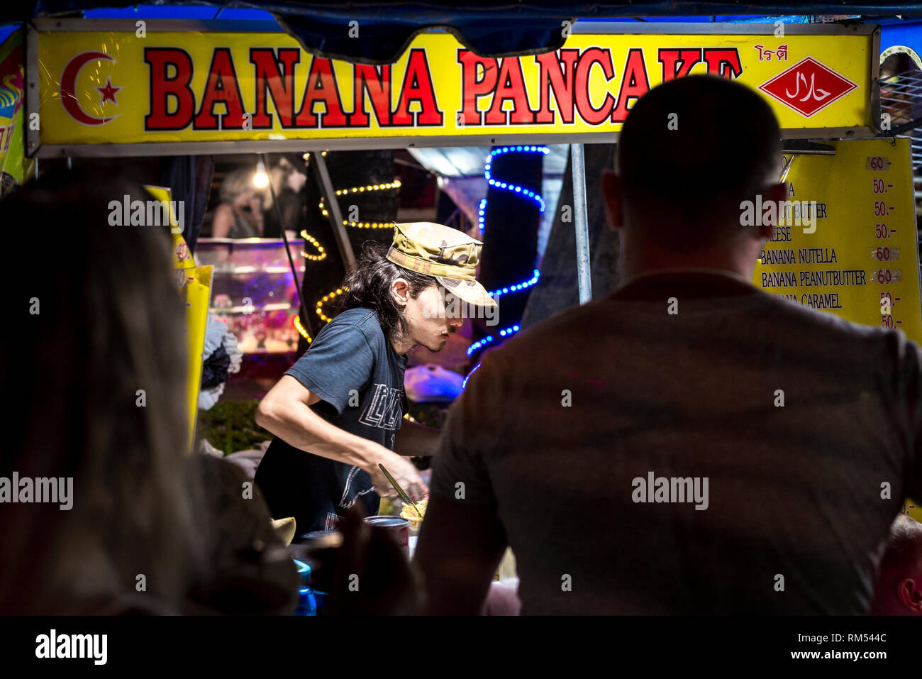 Banana pancake stall in a market in Phuket, Thailand Stock Photo - Alamy