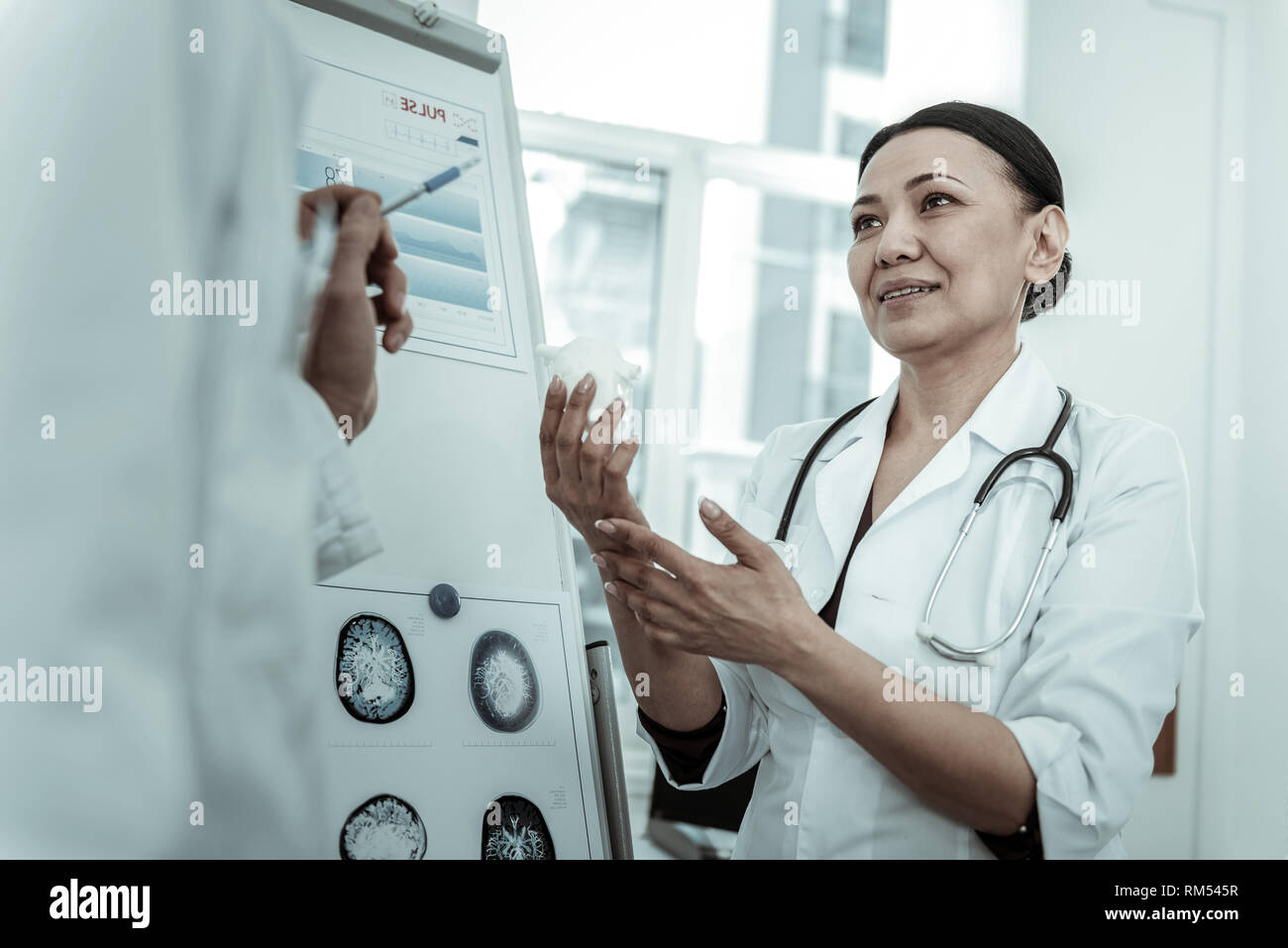 Cardiologist during workday having consultation about operation Stock ...