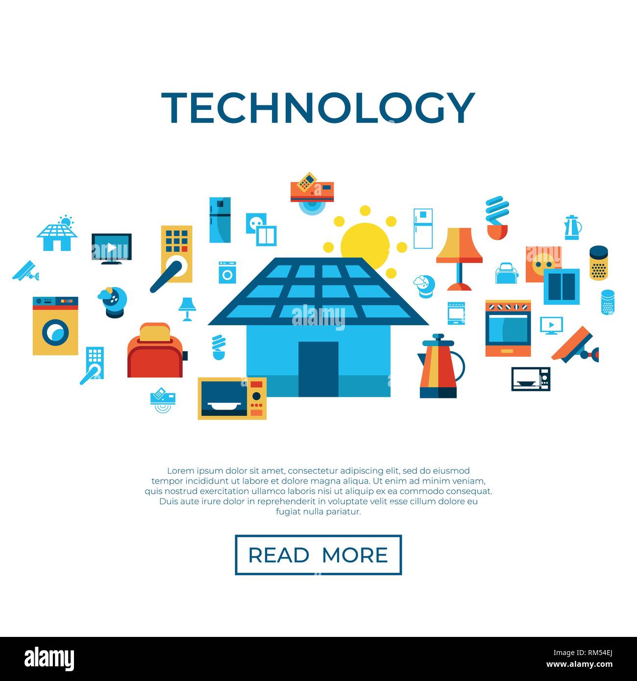 Digital vector wireless smart and digital house simple icons, flat ...