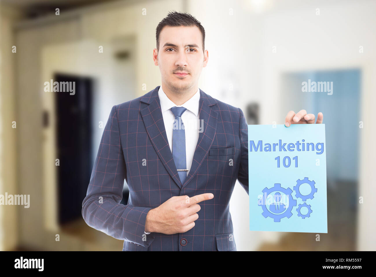 Man wearing suit and tie showing marketing must-know with mechanism and ...