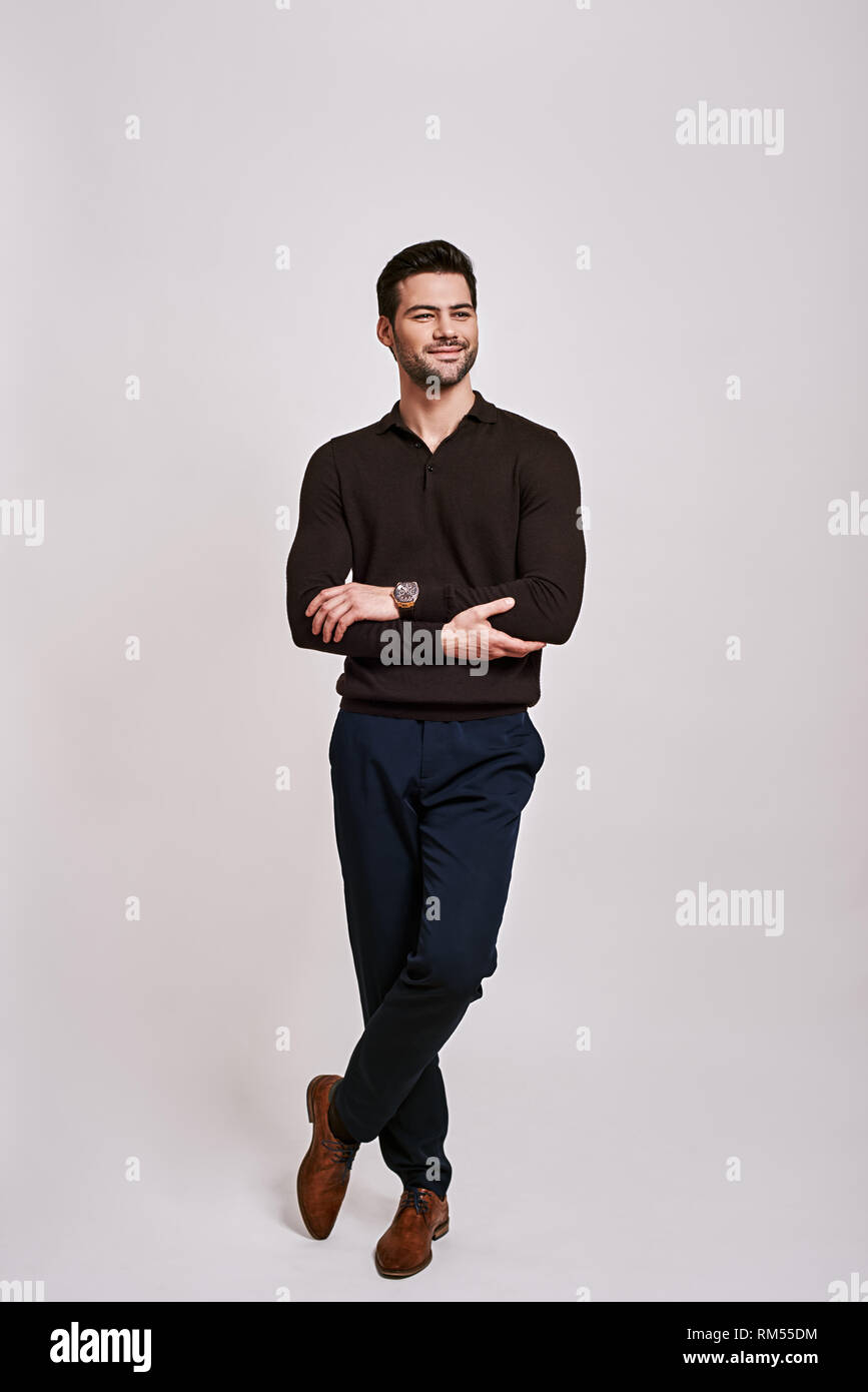 Tall dark handsome male model hi-res stock photography and images - Alamy