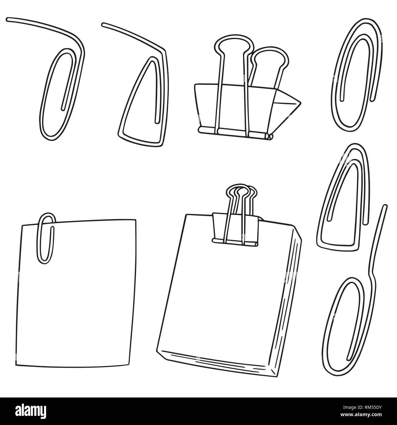 vector set of paper clip Stock Vector Image & Art - Alamy