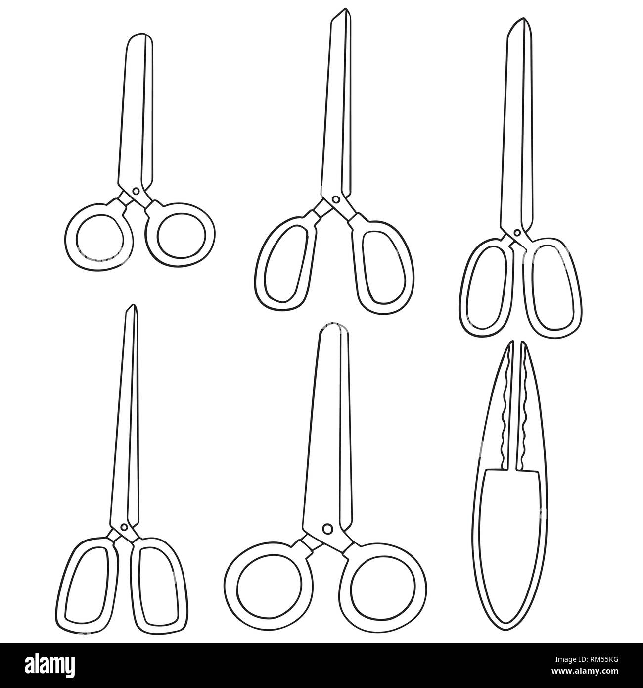 vector set of scissors Stock Vector Image & Art - Alamy