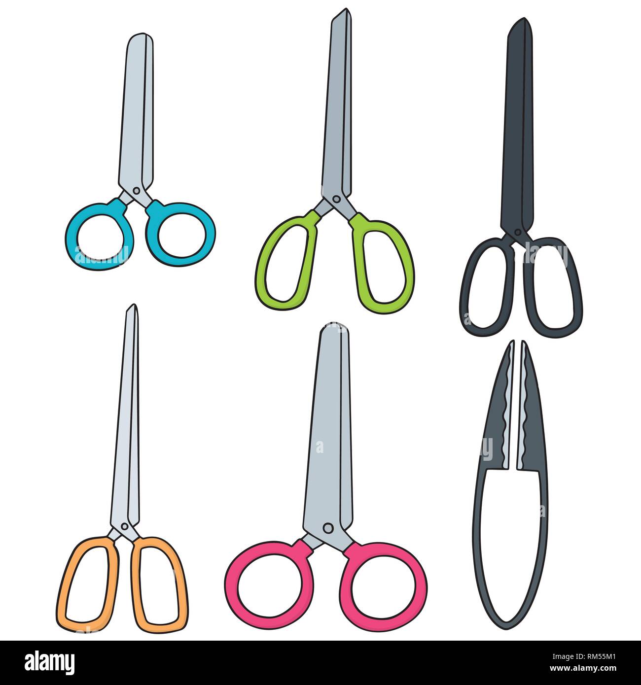 vector set of scissors Stock Vector Image & Art - Alamy