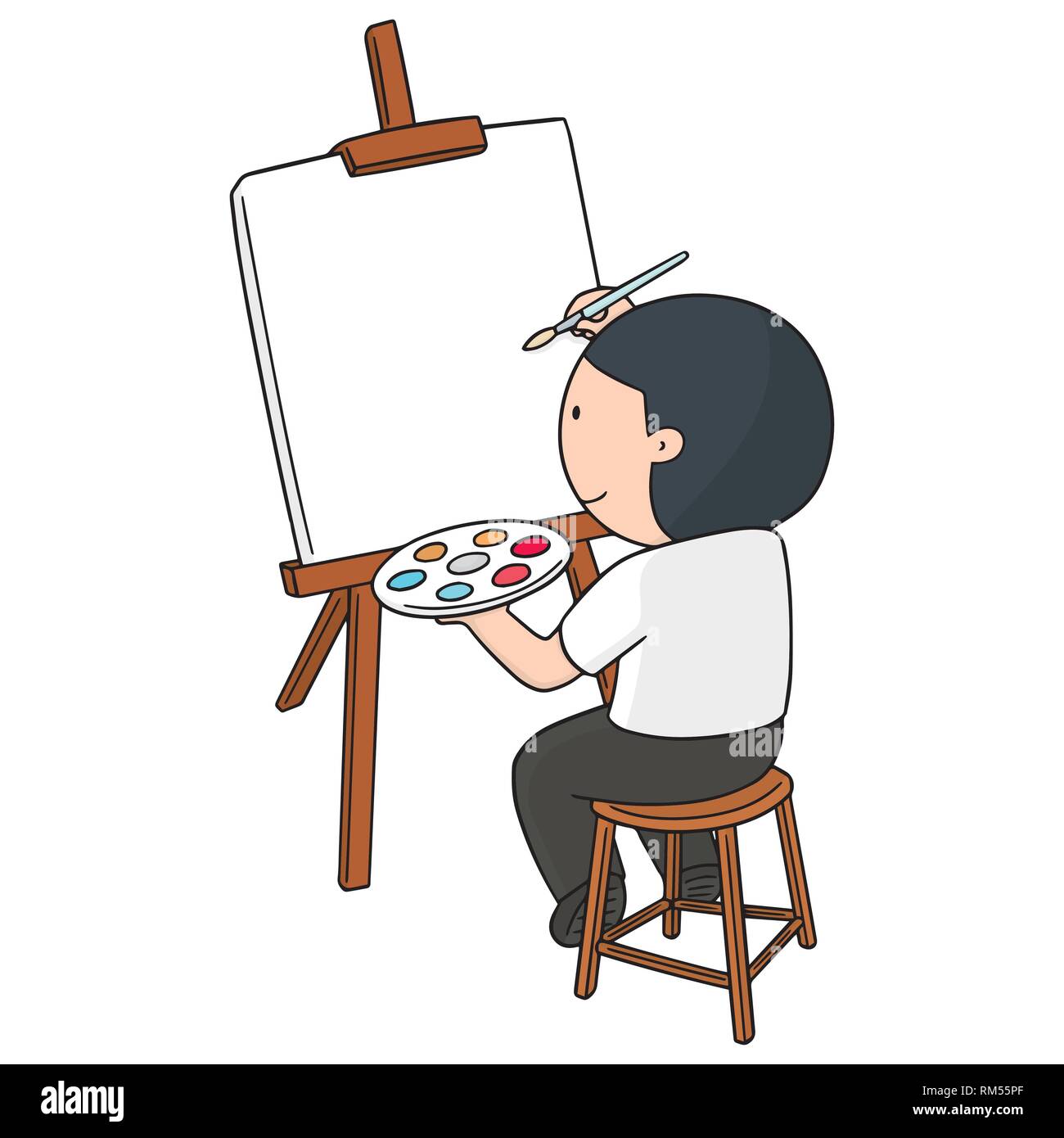 vector set of artist Stock Vector Image & Art - Alamy