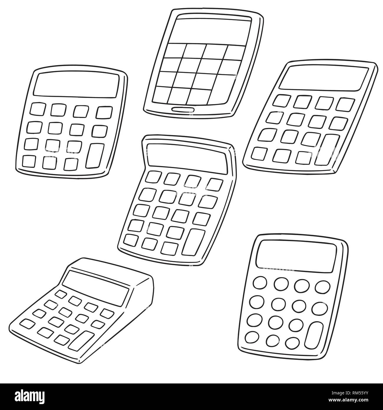 vector set of calculator Stock Vector Image & Art - Alamy