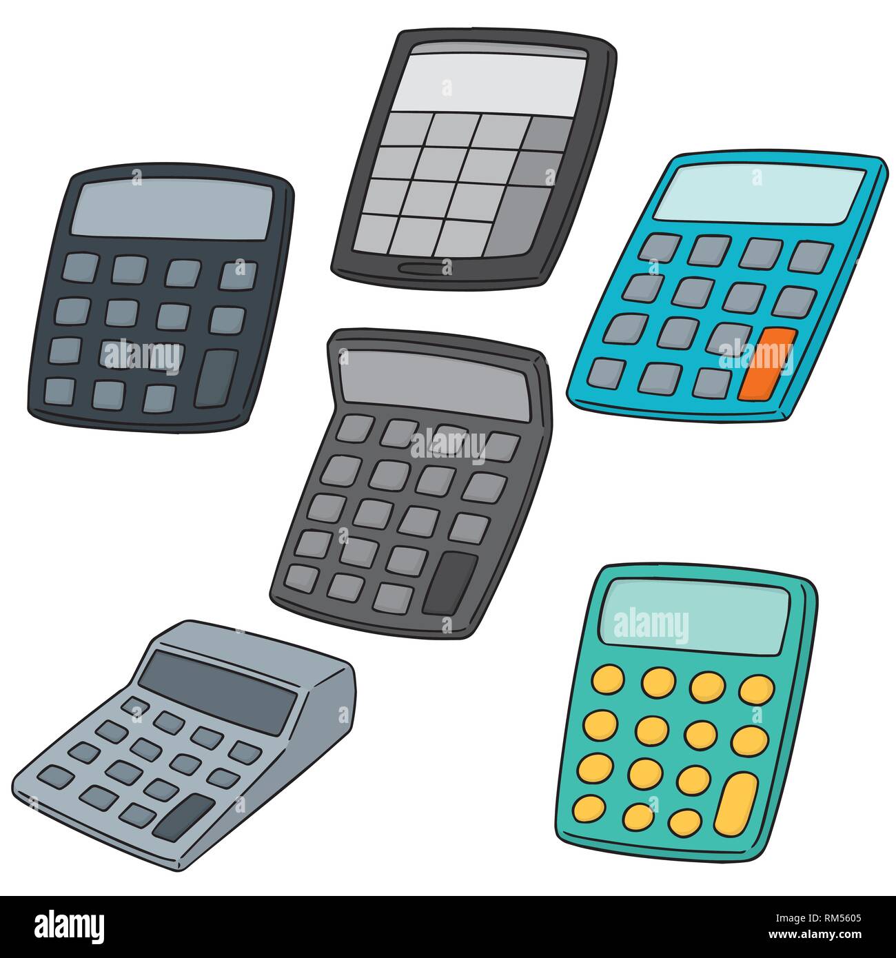 vector set of calculator Stock Vector Image & Art - Alamy