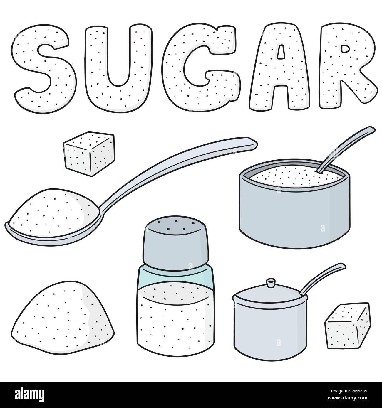 vector set of sugar Stock Vector Image & Art - Alamy