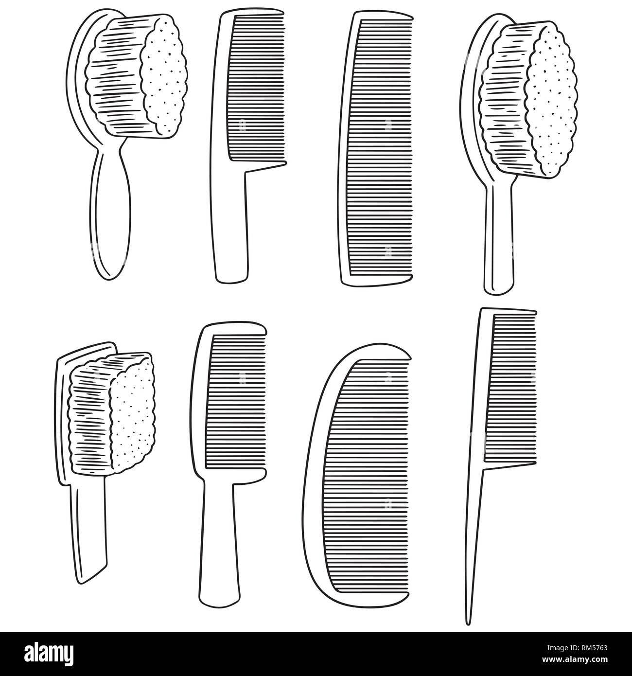 vector set of comb Stock Vector Image & Art - Alamy