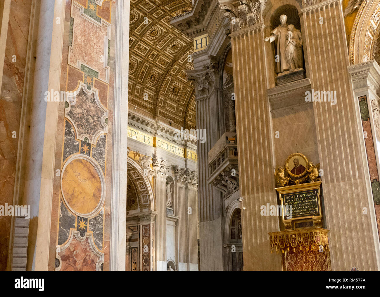 interior of the St. Peter's Basilica, San Pietro in Vaticano, Papal ...