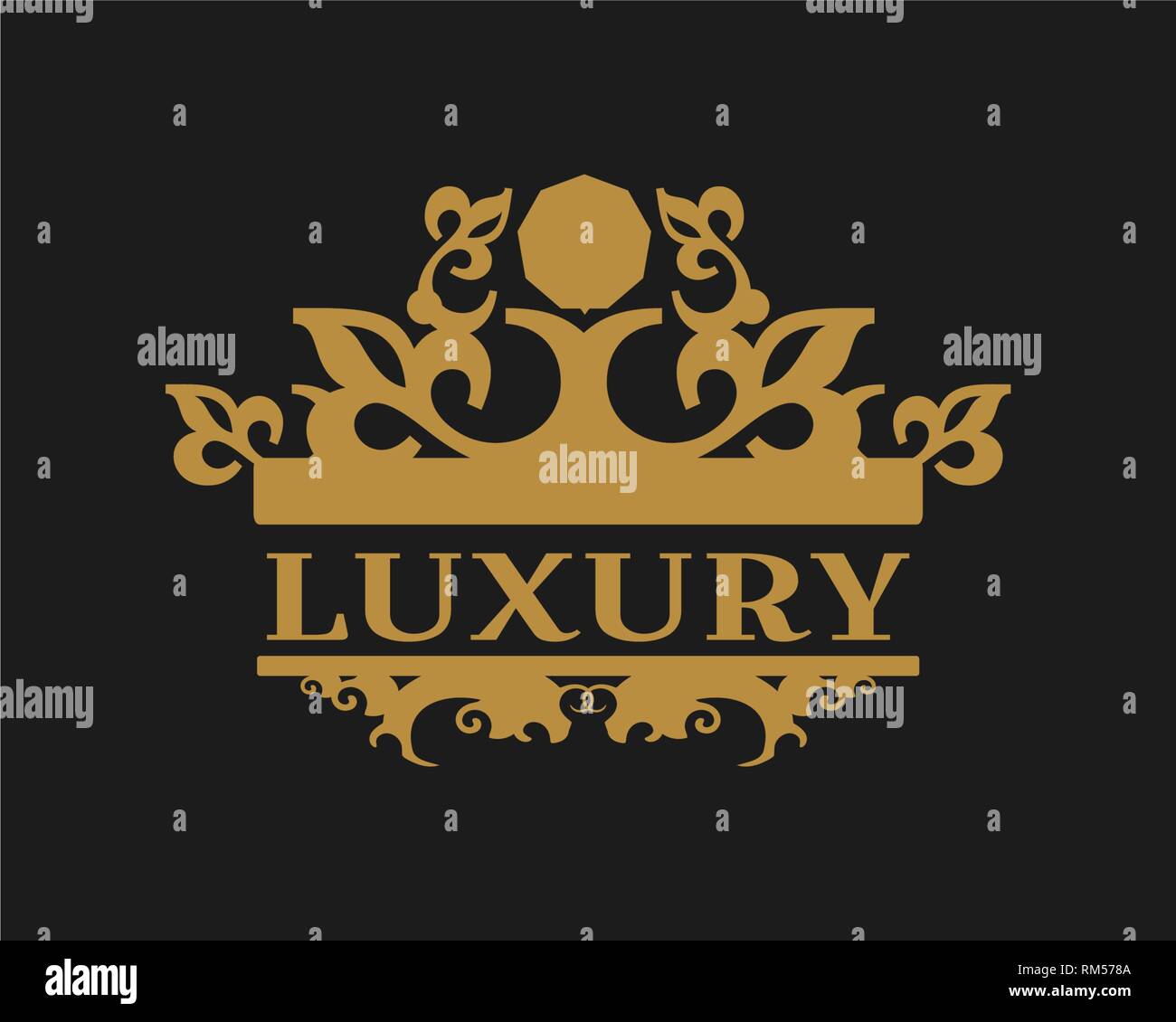emblem template with crown Stock Vector Image & Art - Alamy