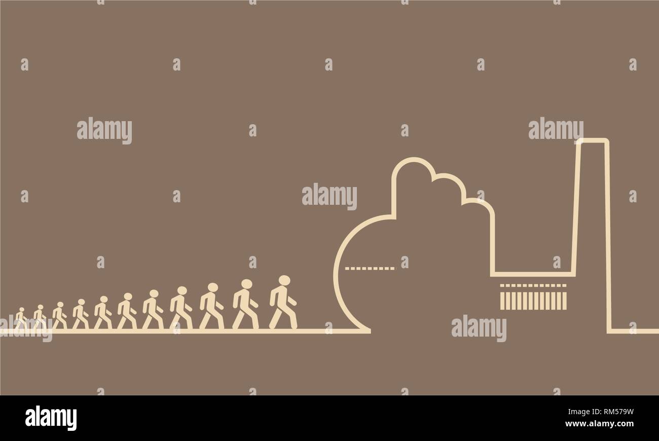 Factory worker silhouette Stock Vector Images - Alamy