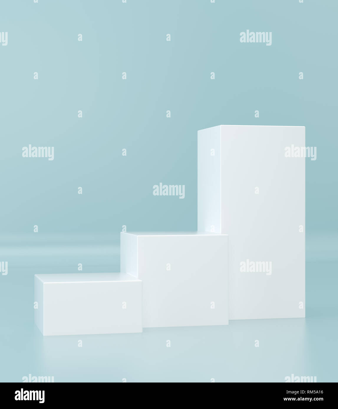 Empty box pedestal for display. Platform for design. Pastel color Stock ...