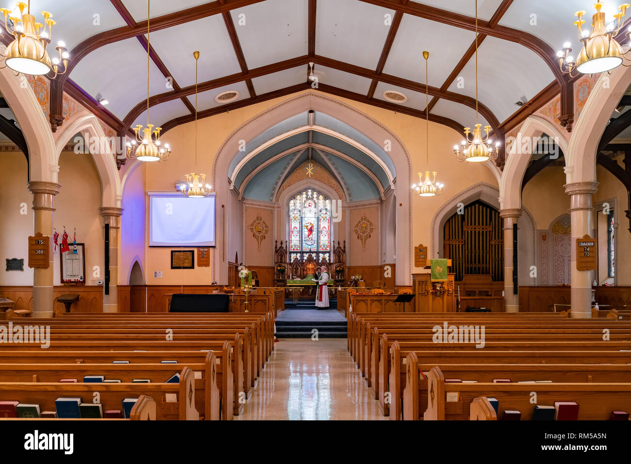Kingston, OCT 4: Interior view of the St. James' Anglican Church on OCT ...