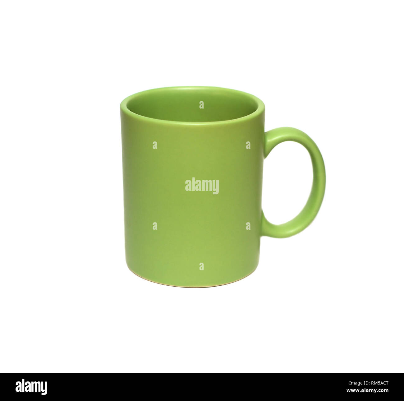 Green empty tea or coffee cup isolated on white background Stock Photo ...