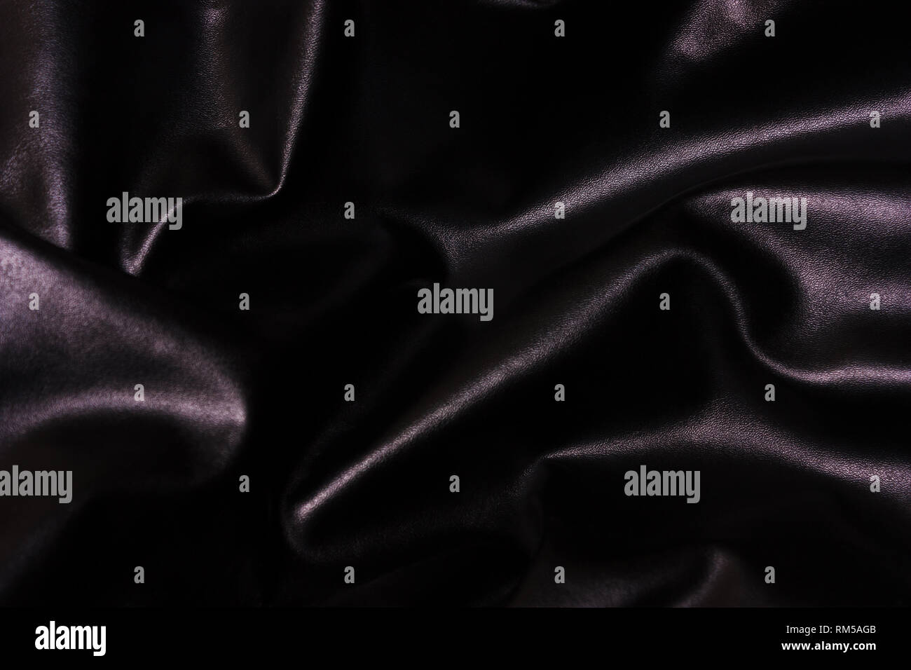 Black shiny leather texture hi-res stock photography and images - Alamy