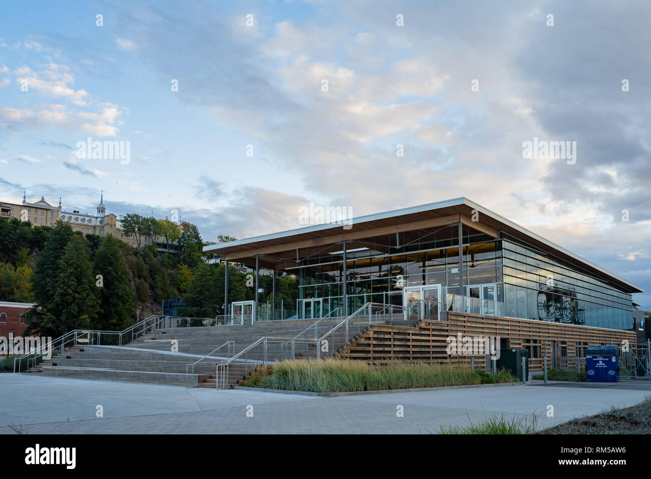 Quebec, OCT 2: Exterior view of the Levis Ferry Terminal on OCT 2, 108 ...
