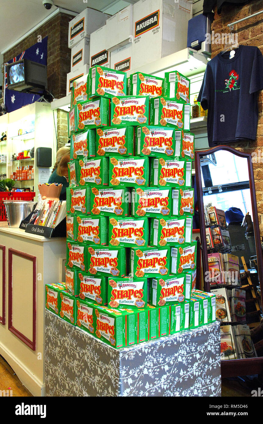 A display of Arnotts Shape Biscuits Stock Photo - Alamy