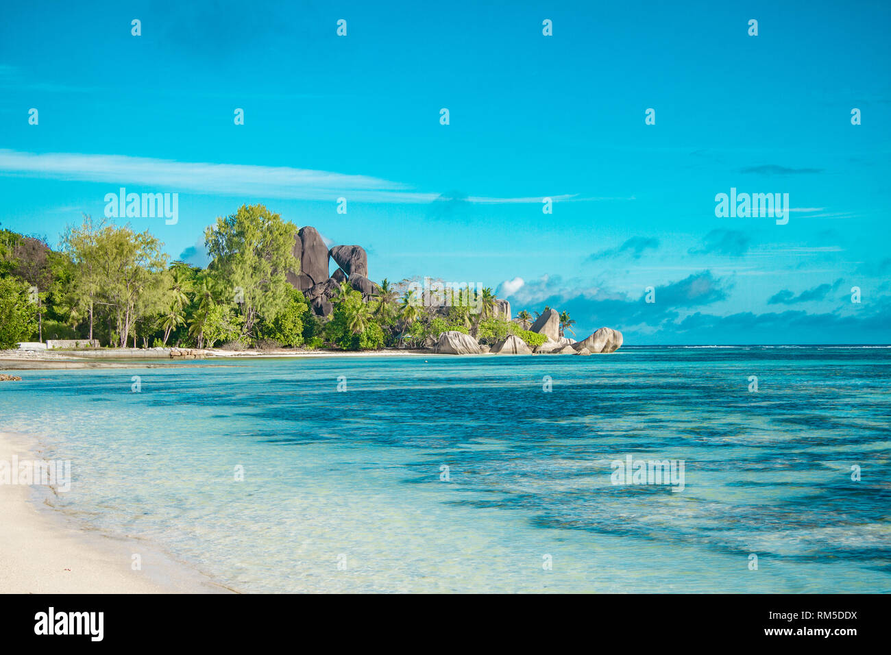 The most beautiful beach of Seychelles - Anse Source D'Argent Stock ...