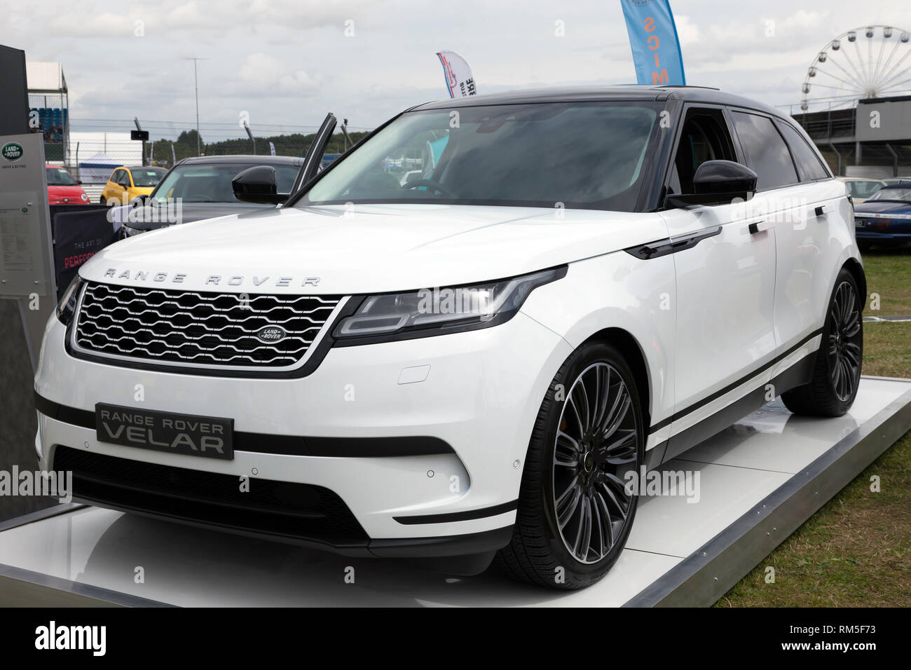 Range Rover Velar on static display in the Car Club Zone of the 2017 ...
