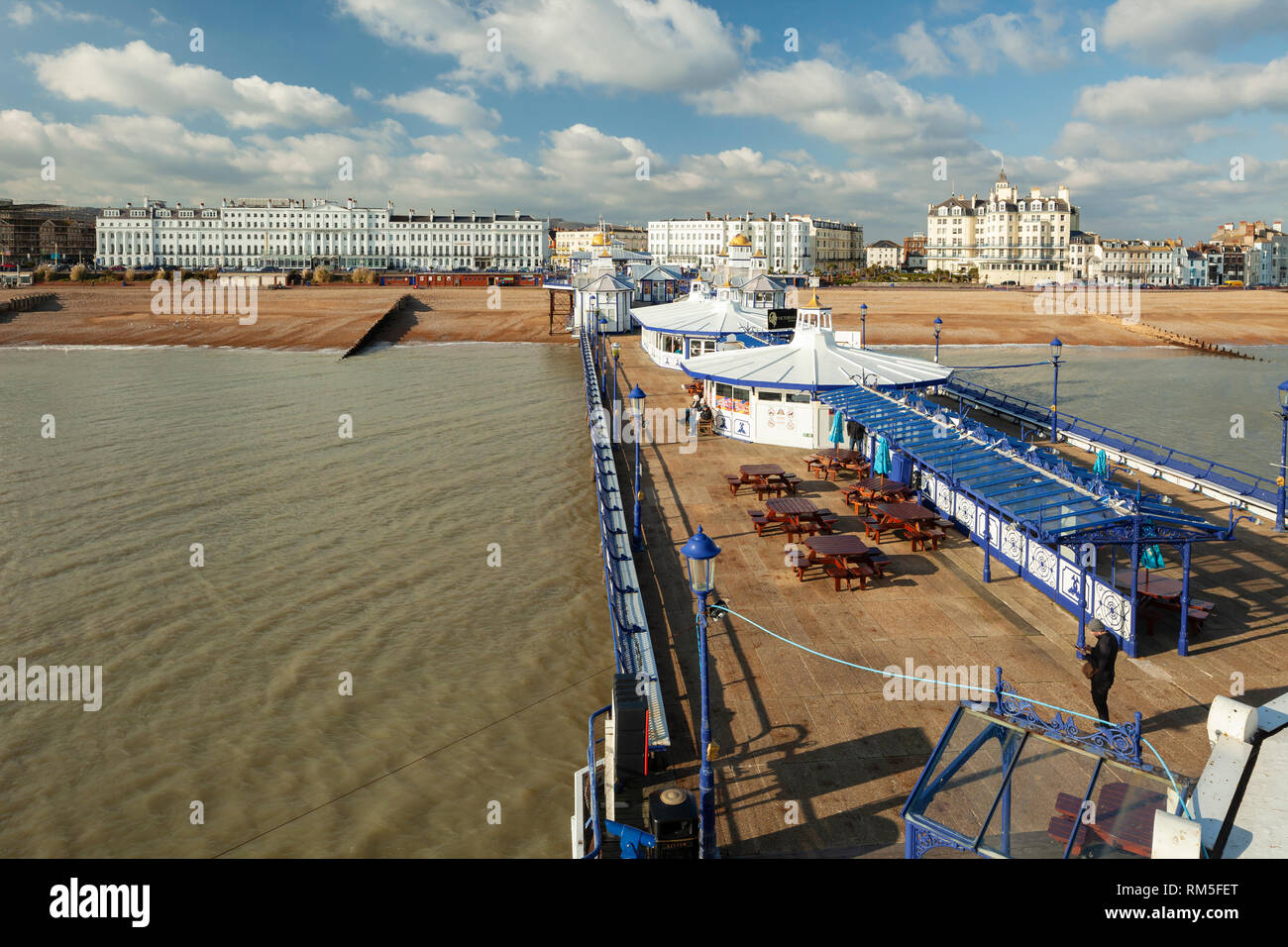 Winter afternoon on Eastbourne Pier in East Sussex Stock Photo - Alamy