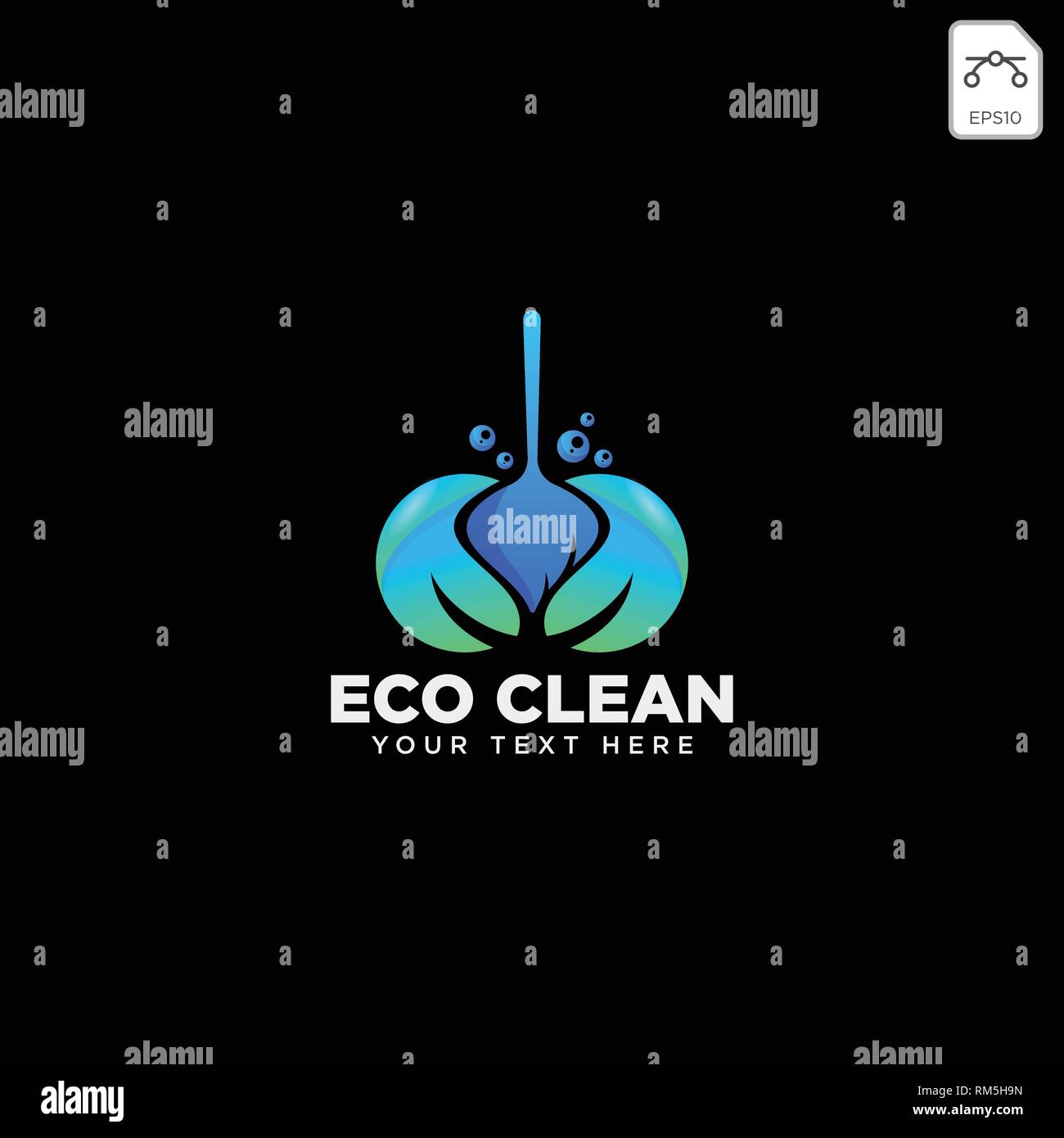 cleaning service house eco logo template vector illustration icon ...