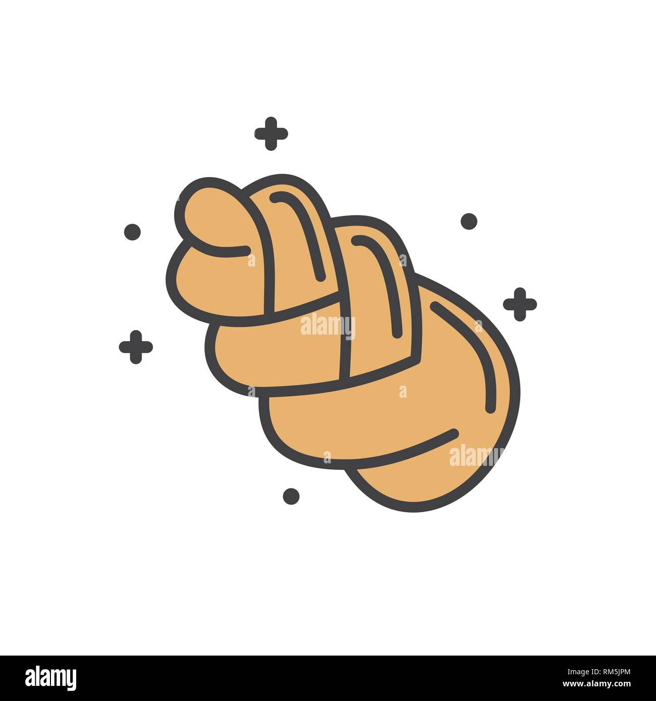 Bun outline icon white background for graphic and web design, Modern ...