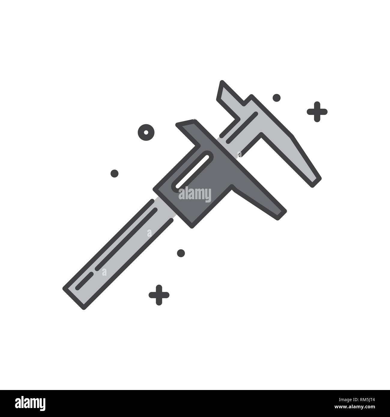 Tool caliper line icon on white background for graphic and web design ...
