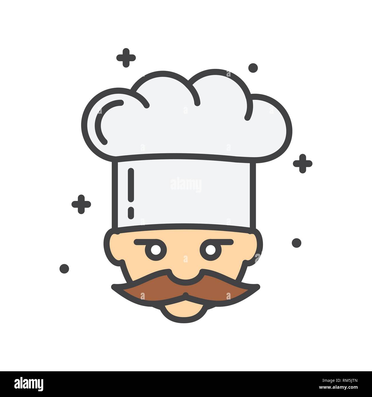 Baker outline icons white background for graphic and web design, Modern ...