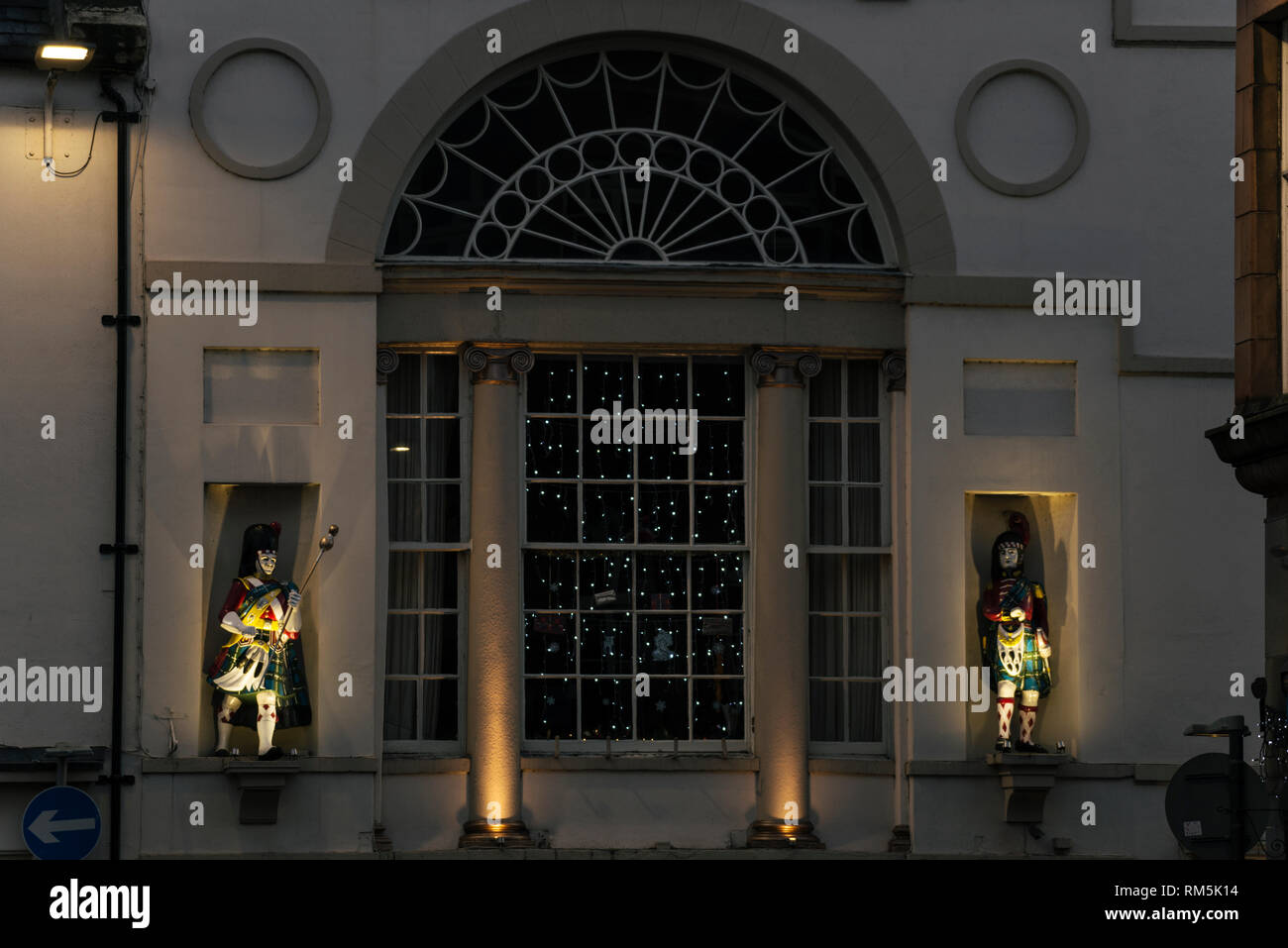 The Salutation Hotel, midwinter, at dusk in Perth, Scotland, UK Stock ...