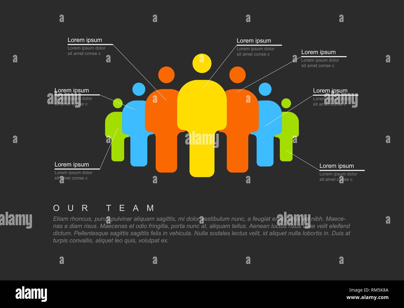 People team infographic template for company overview or hierarchy ...