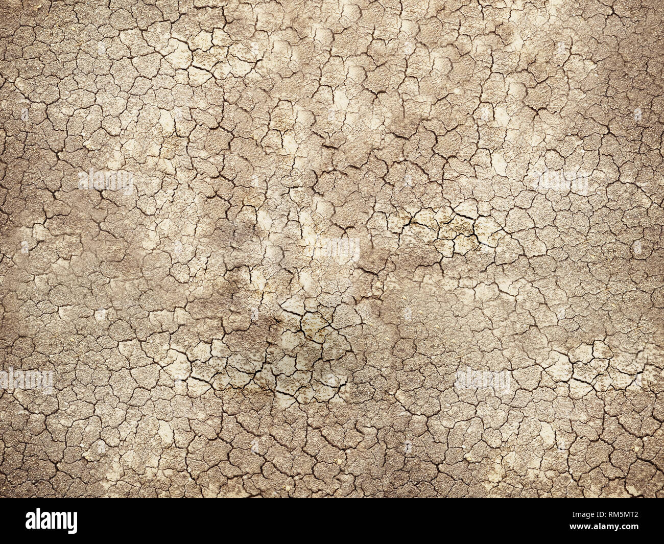 Cracked desert soil, view from top angle. 3D illustration Stock Photo ...