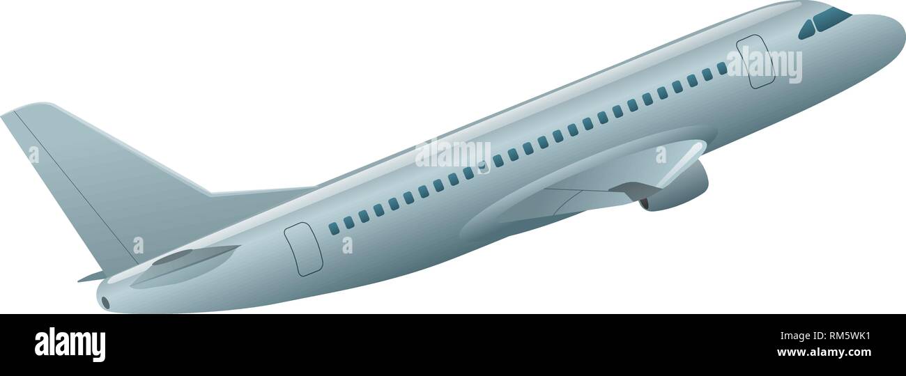 illustration of flying passenger airplane in the sky Stock Vector Image ...