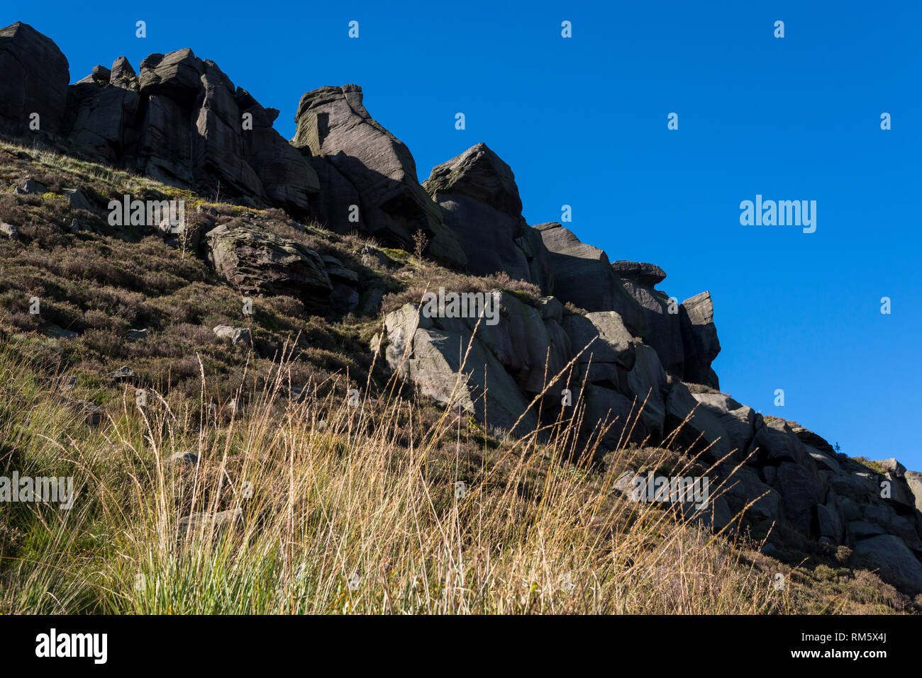 September in the hills around Dove Stone reservoir, Greenfield, Greater ...