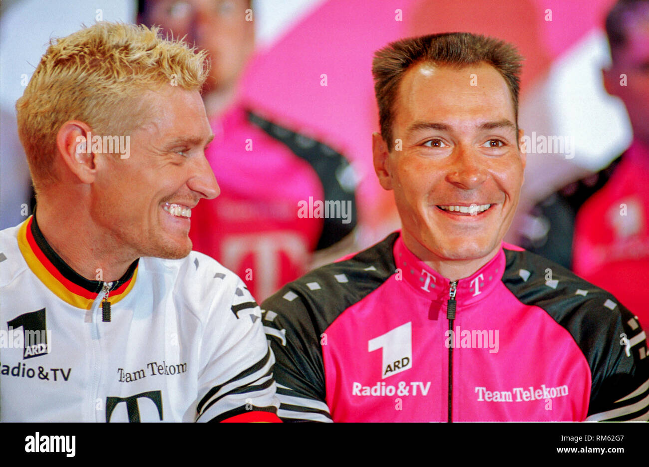 Dortmund Germany 29.01.2001, presentation of Team Telekom cycling team ...