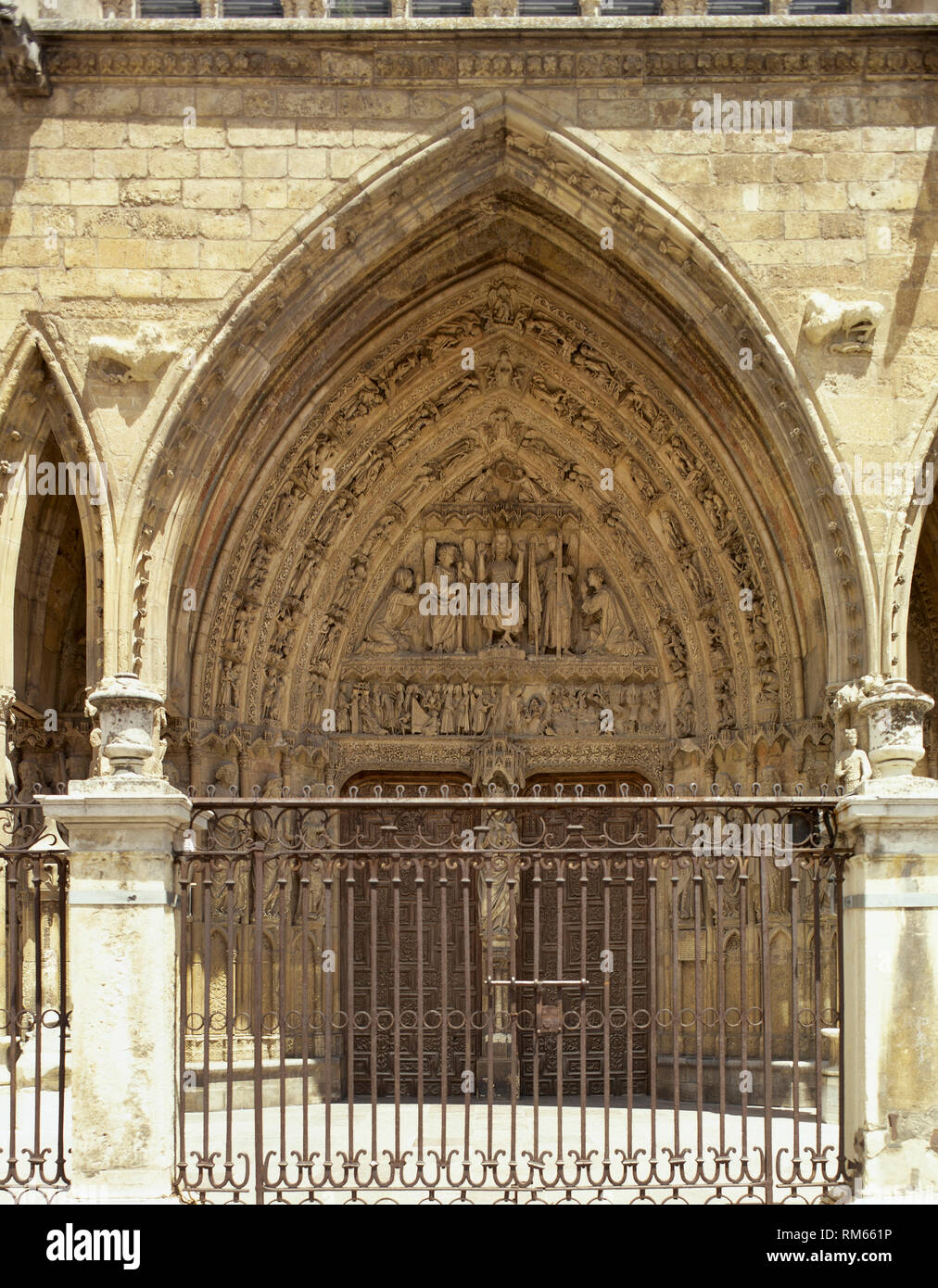 Spain, Castile and Leon, Leon. Santa Maria de Leon Cathedral. Gothic ...