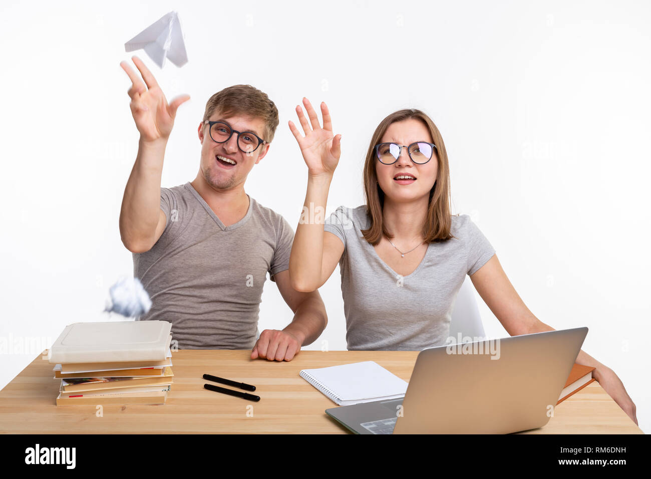Student Throwing Desk