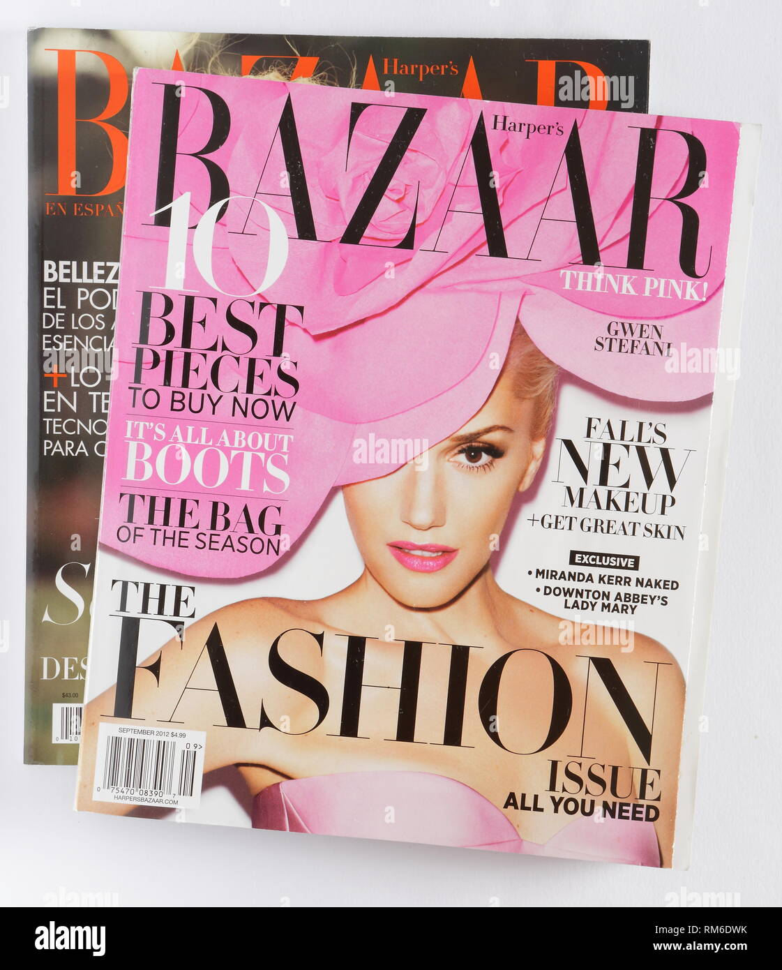 CZECH REPUBLIC - MAY 21, 2015: Stack of magazines Harpers Bazaar, on ...