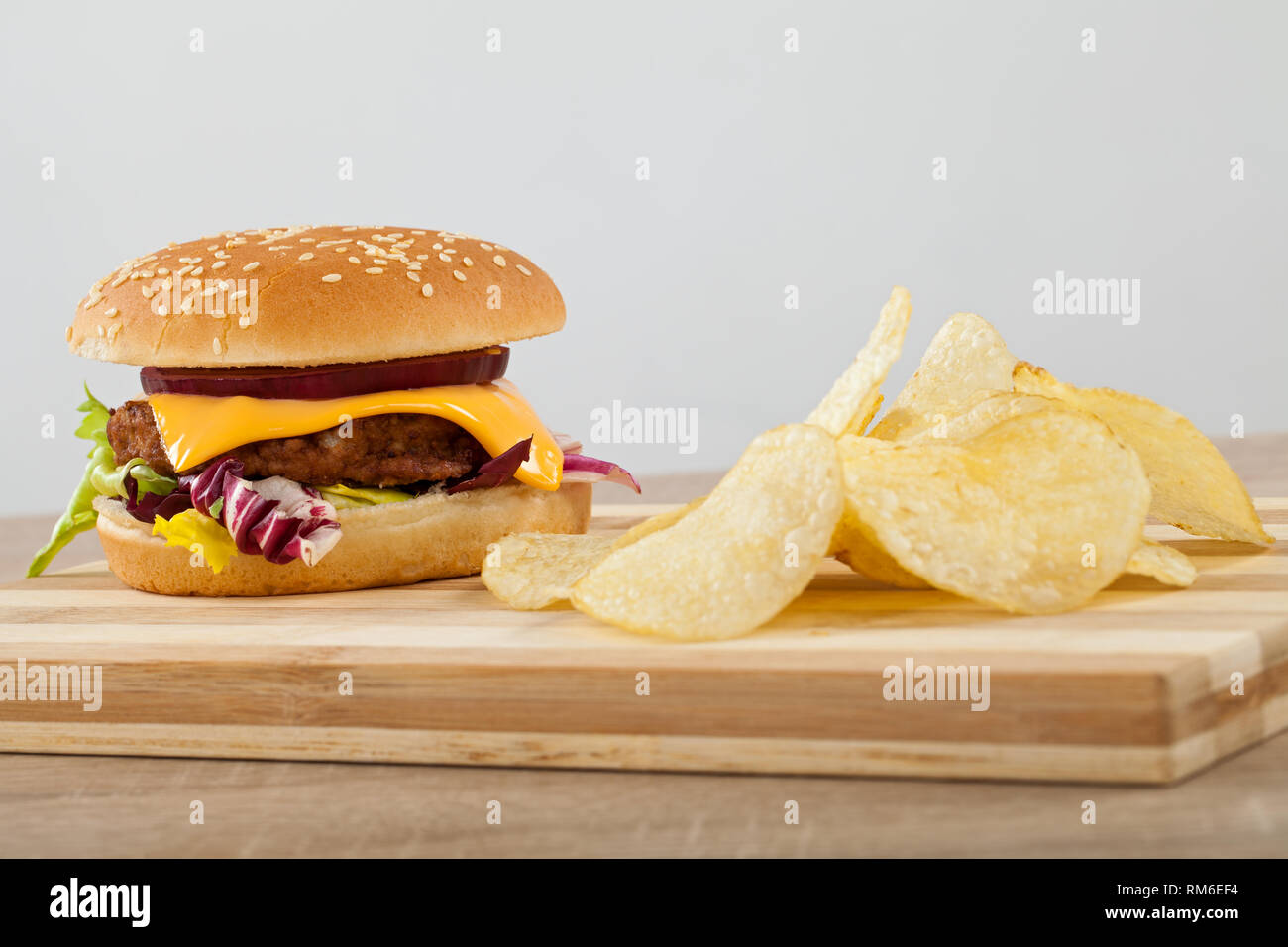 Cheeseburger chips hi-res stock photography and images - Alamy