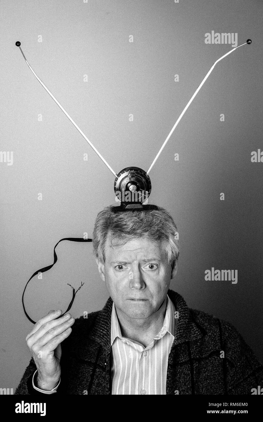 Elderly confusion man Black and White Stock Photos & Images - Alamy